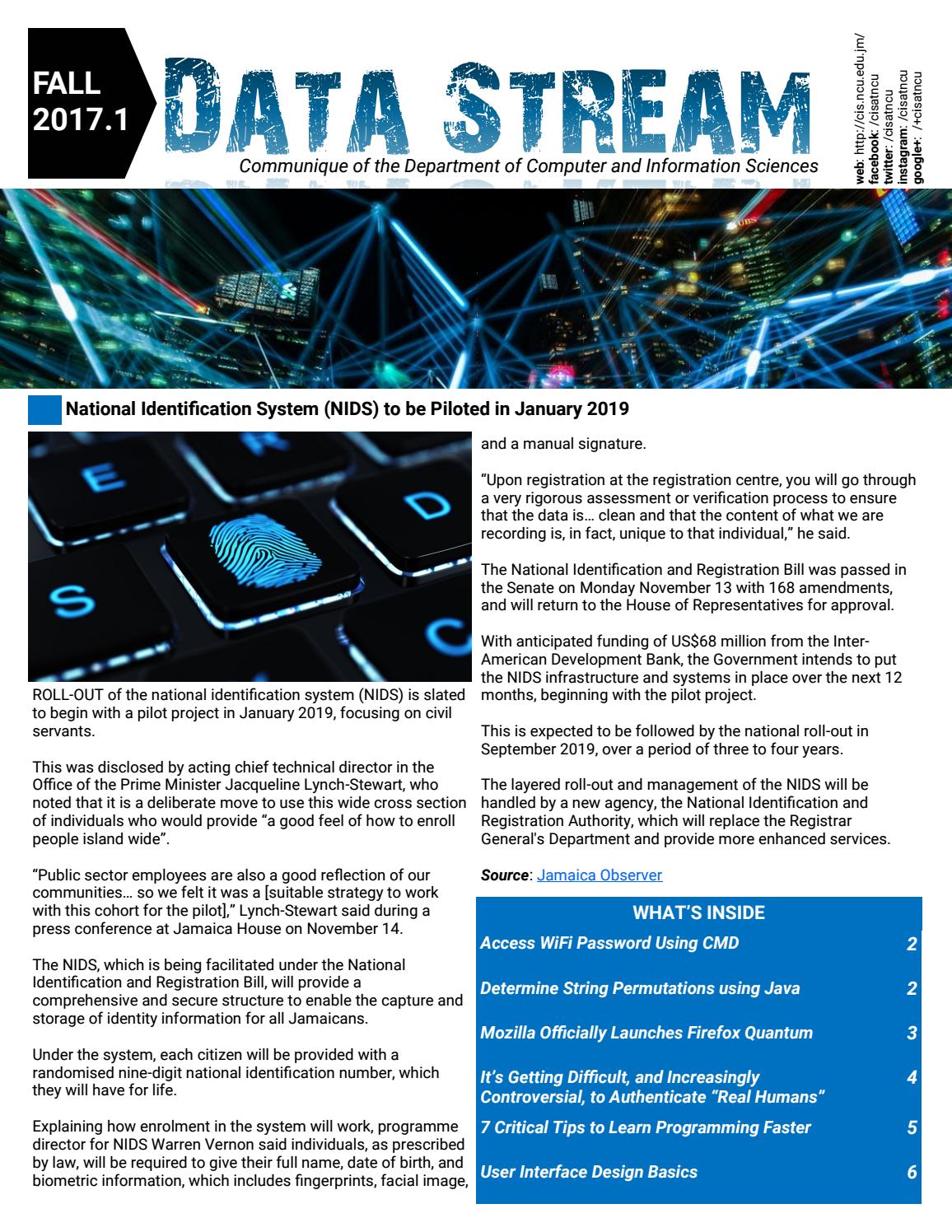 Data Stream F17.1 by CIS@NCU - Issuu
