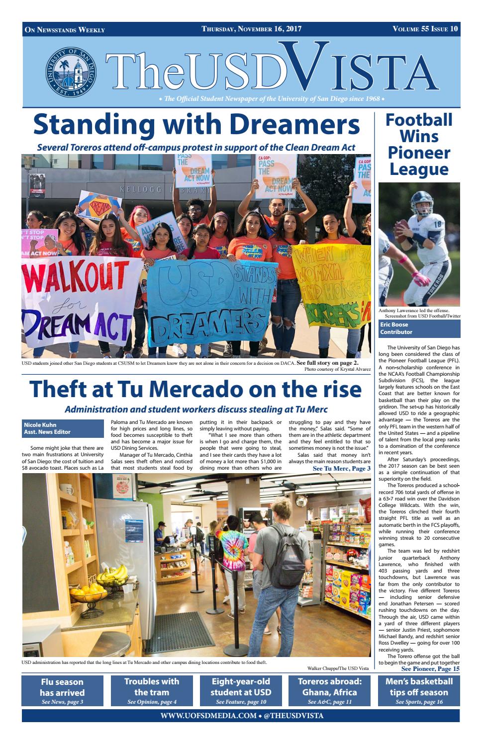 Volume 55, Issue 10 by The USD Vista - Issuu