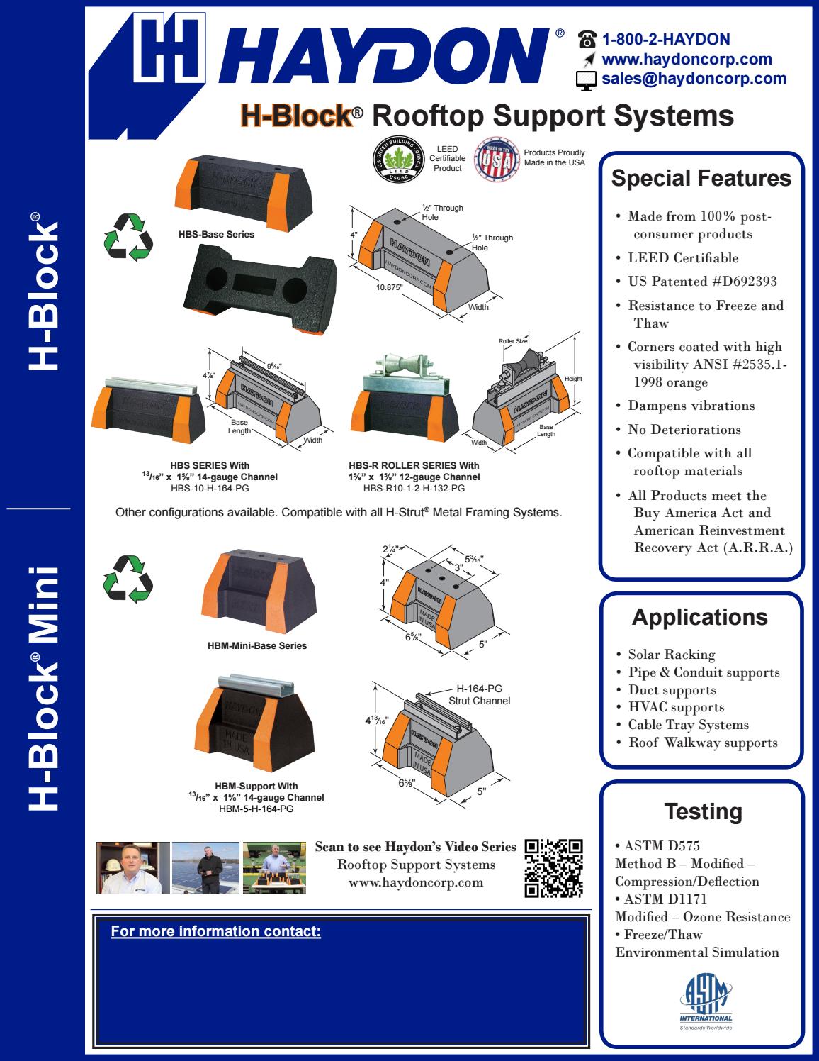 Haydon H Block by Ram Tool Construction Supply Co. - Issuu
