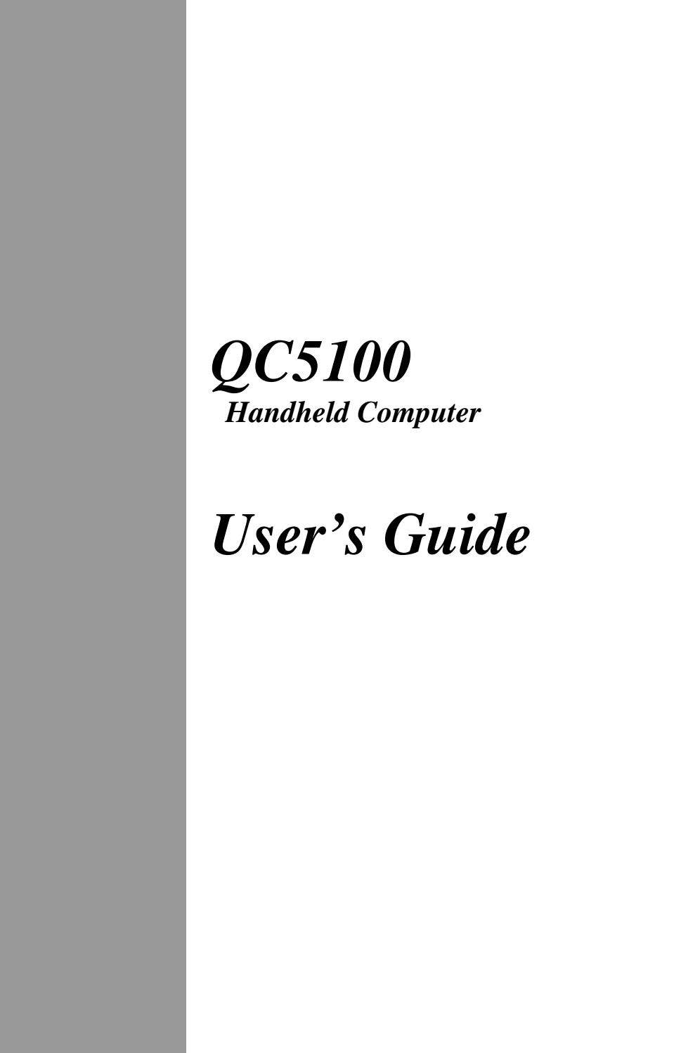 QC5100 Handheld Computer User’s Guide by Power Generation - Issuu