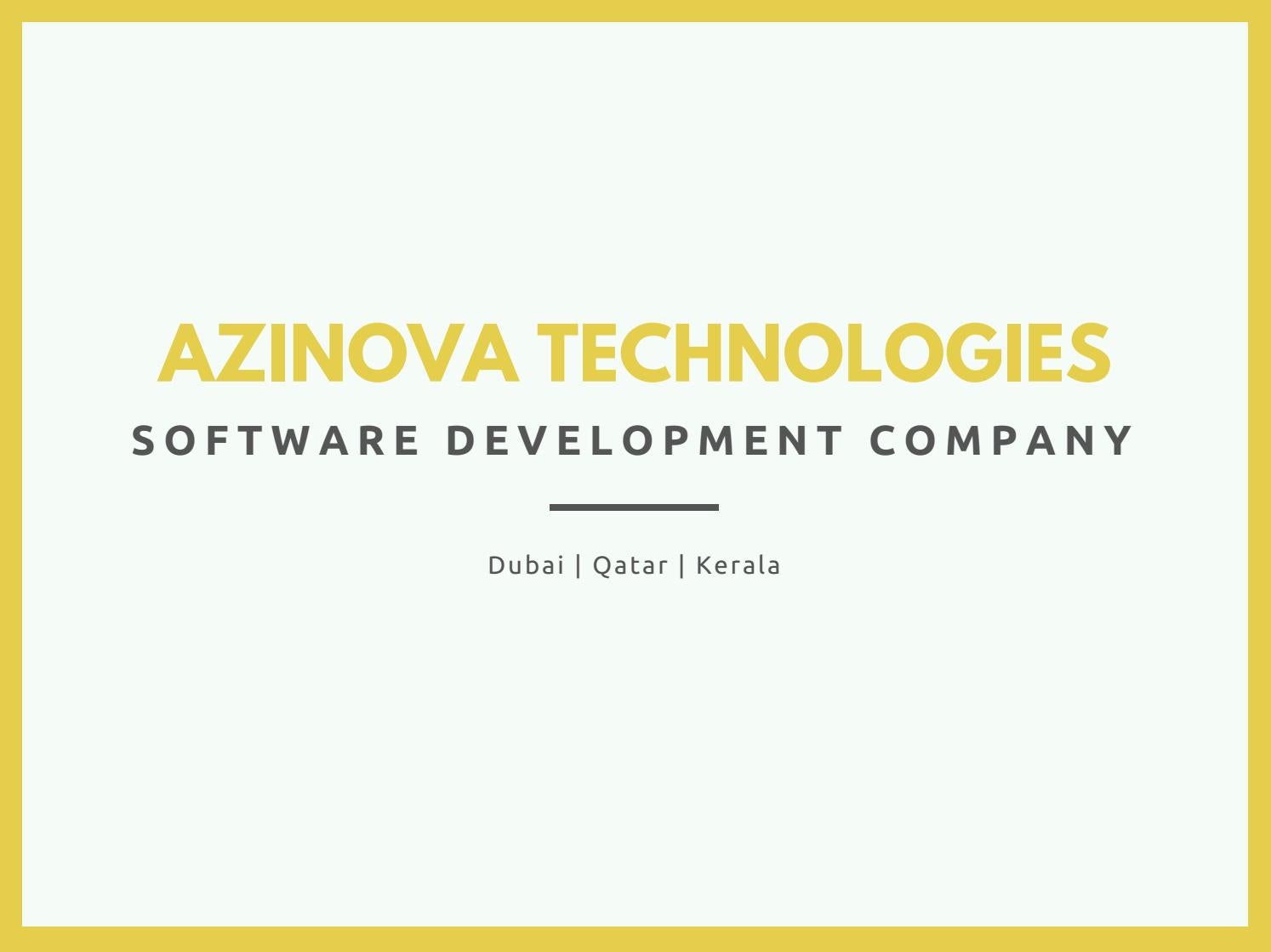Software Development Company Dubai | Azinova Technologies by Azinova ...