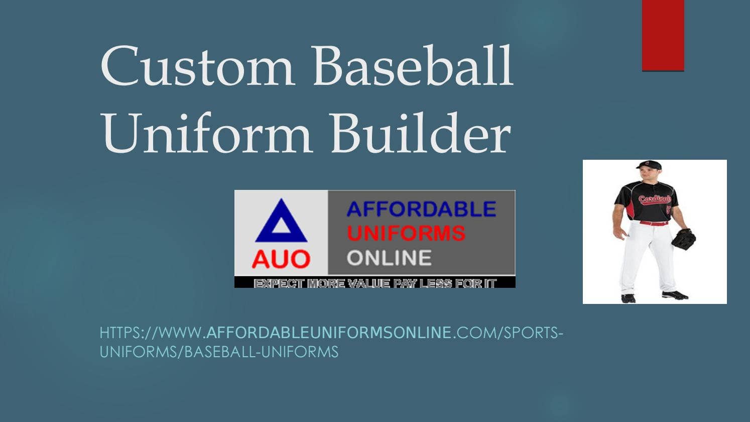 Custom Baseball Uniform Builder by Affordable Uniforms Online - Issuu