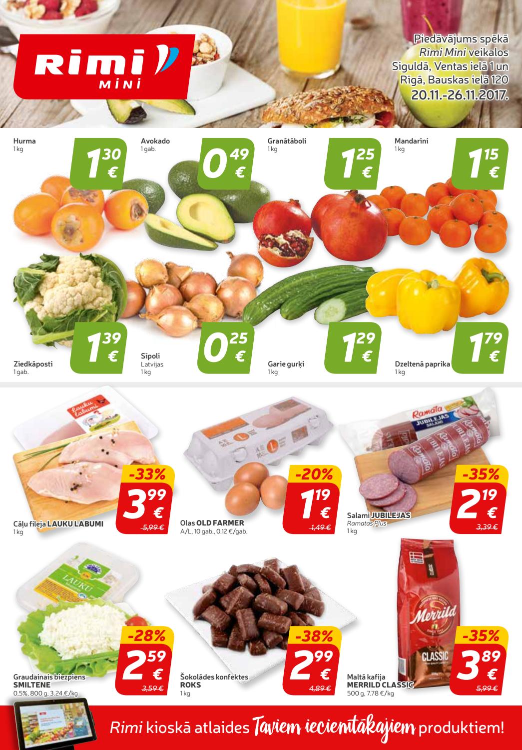 Mini Rimi Sigulda un Bauskas iela 120 piedāvājums no 20.11. līdz 26.11. ...