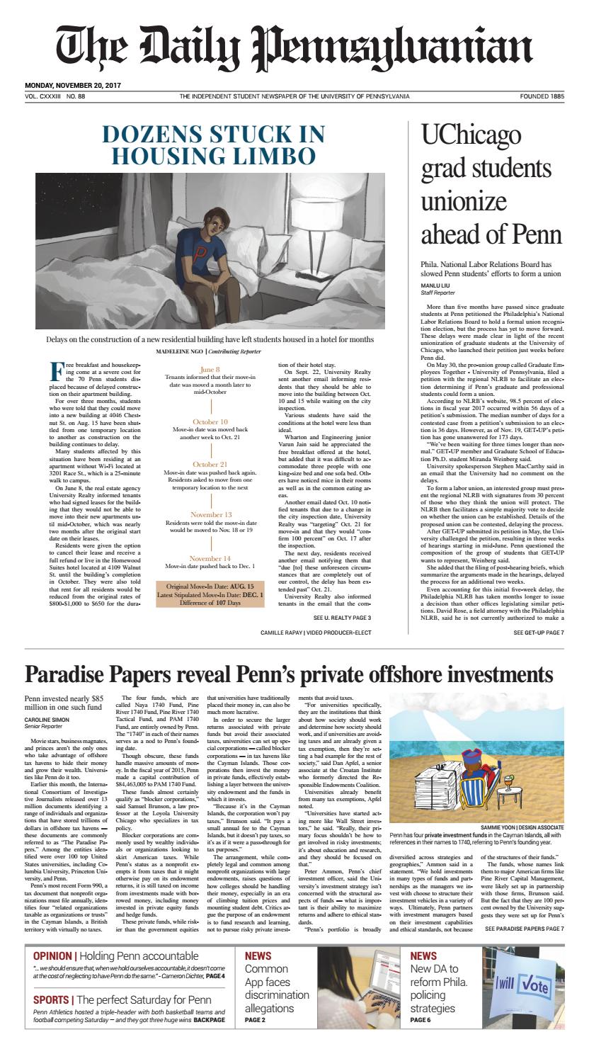 November 20, 2017 by The Daily Pennsylvanian - Issuu