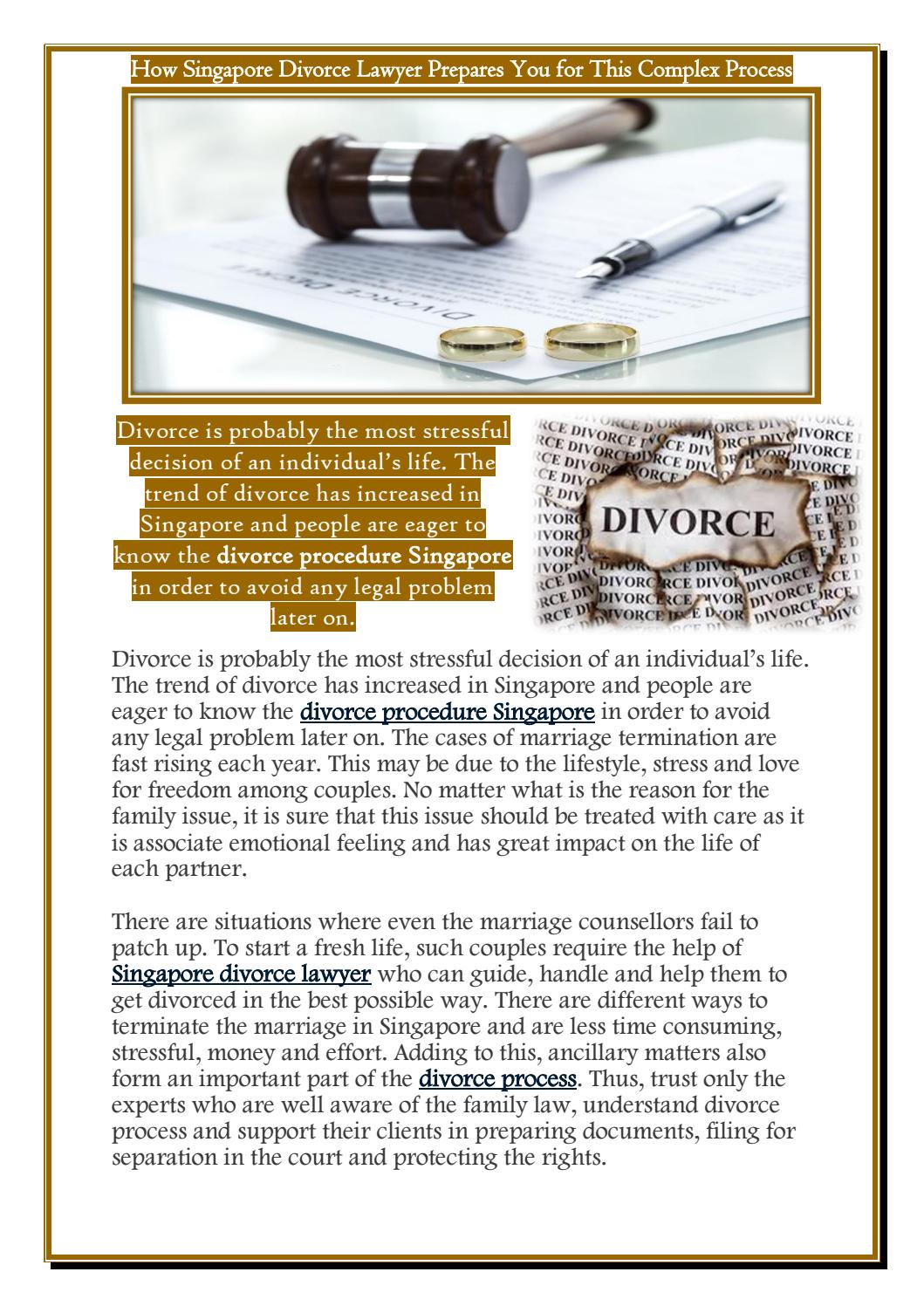 How Singapore Divorce Lawyer Prepares You For This Complex Process By