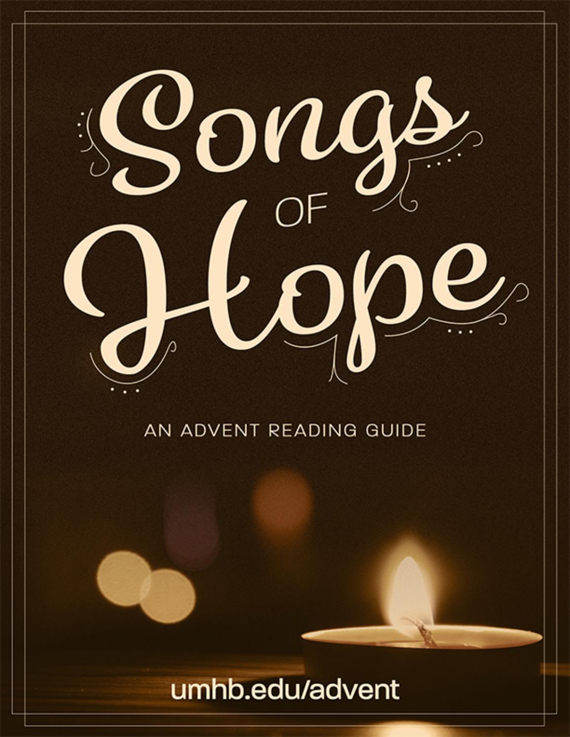 Songs of Hope: An Advent Reading Guide by University of Mary Hardin ...