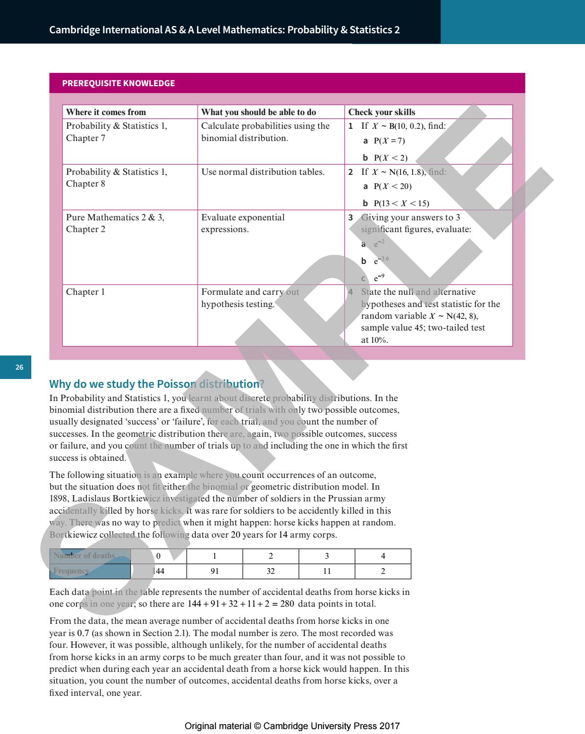 Preview Cambridge International AS & A Level Mathematics: Probability ...