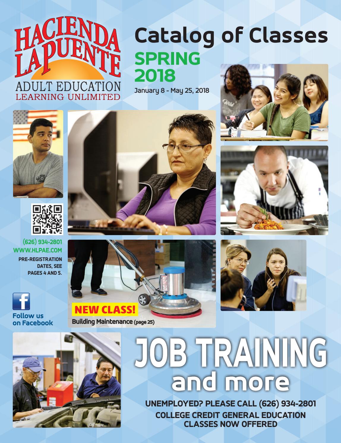 Hacienda La Puente Adult Education | Spring 2018 Catalog by Q Press - Issuu