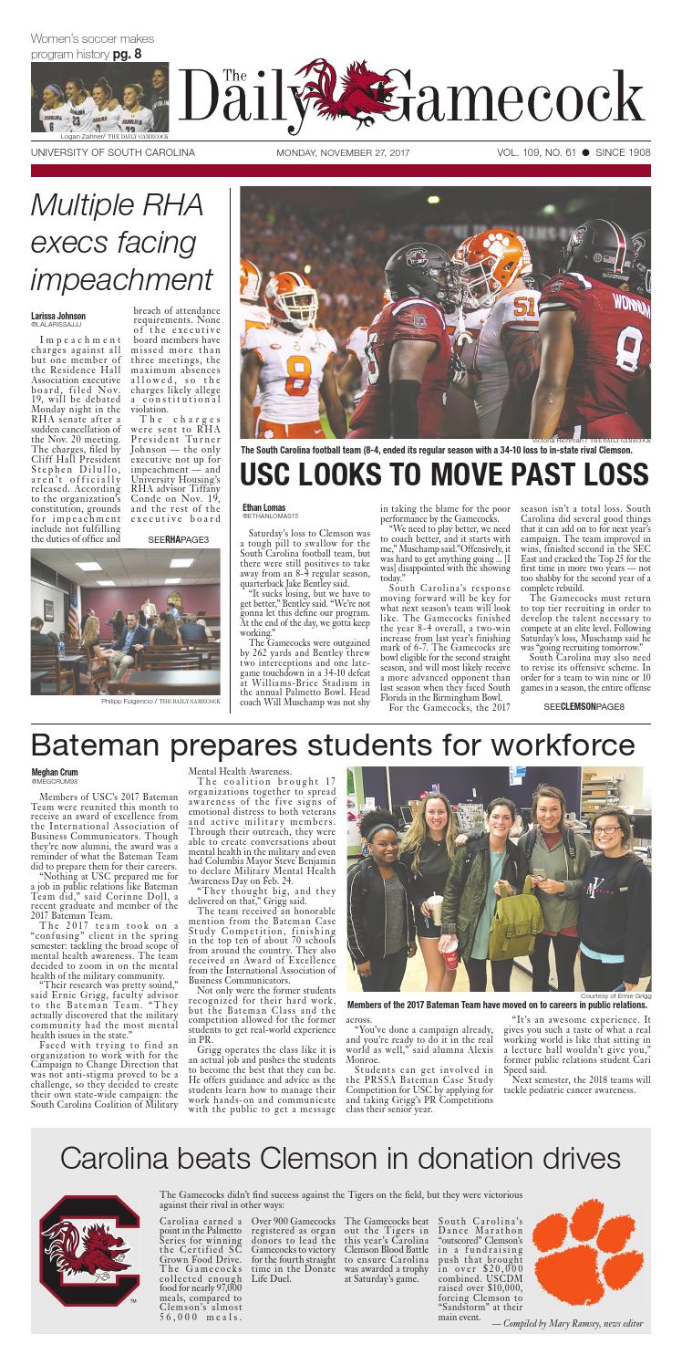 The Daily Gamecock 11/27/17 by Garnet Media Group - Issuu