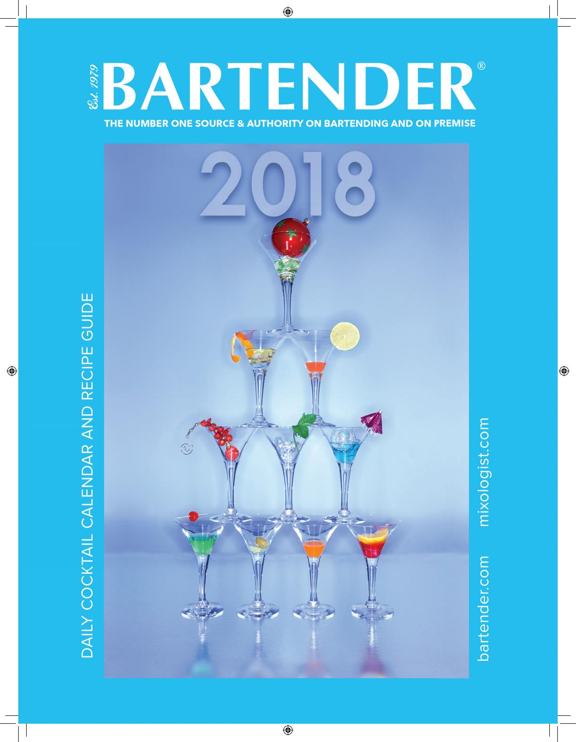 2018 BARTENDER Calendar by Foley Publishing Corporation - Issuu