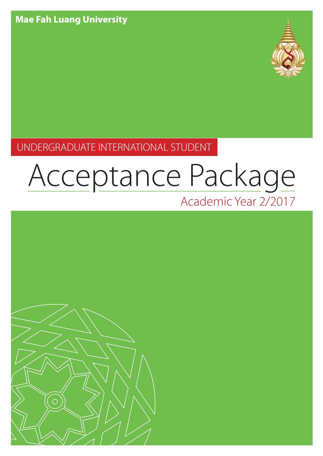 Acceptance Package Undergraduate 2-2017 by Mae Fah Luang University - Issuu