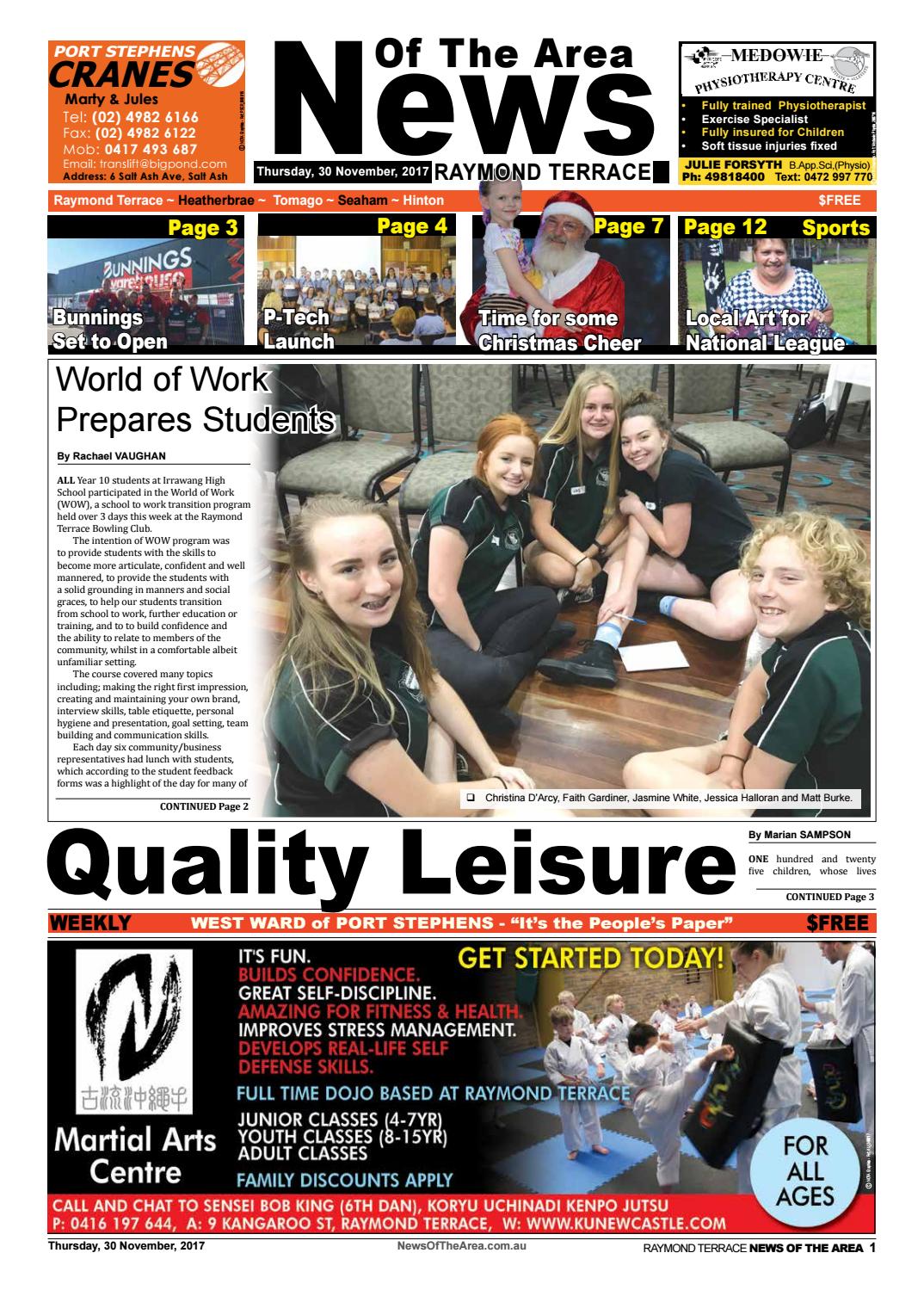 Raymond terrace news of the area 30 november 2017 by News Of The Area ...