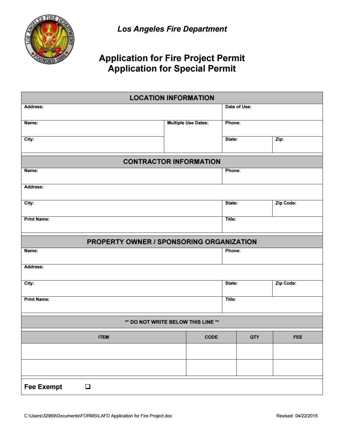 Lafd application for fire project by Los Angeles Fire Department - Issuu