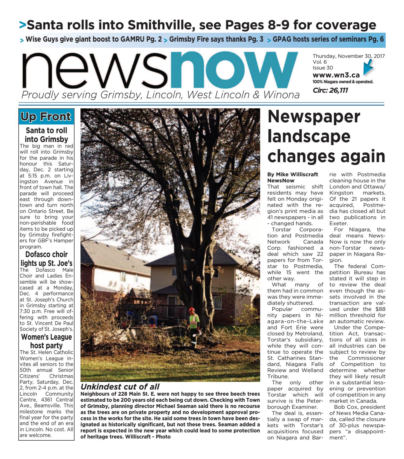 newsnow Niagara e-edition November 30 2017 by newsnow Niagara - Issuu