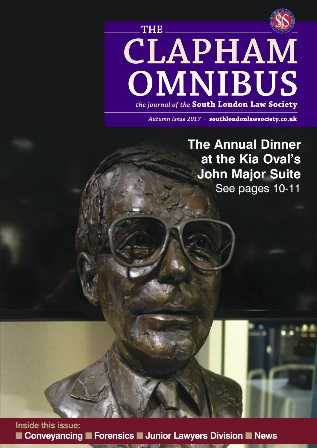 Clapham Omnibus Autumn 2017 by Benham Publishing Limited - Issuu