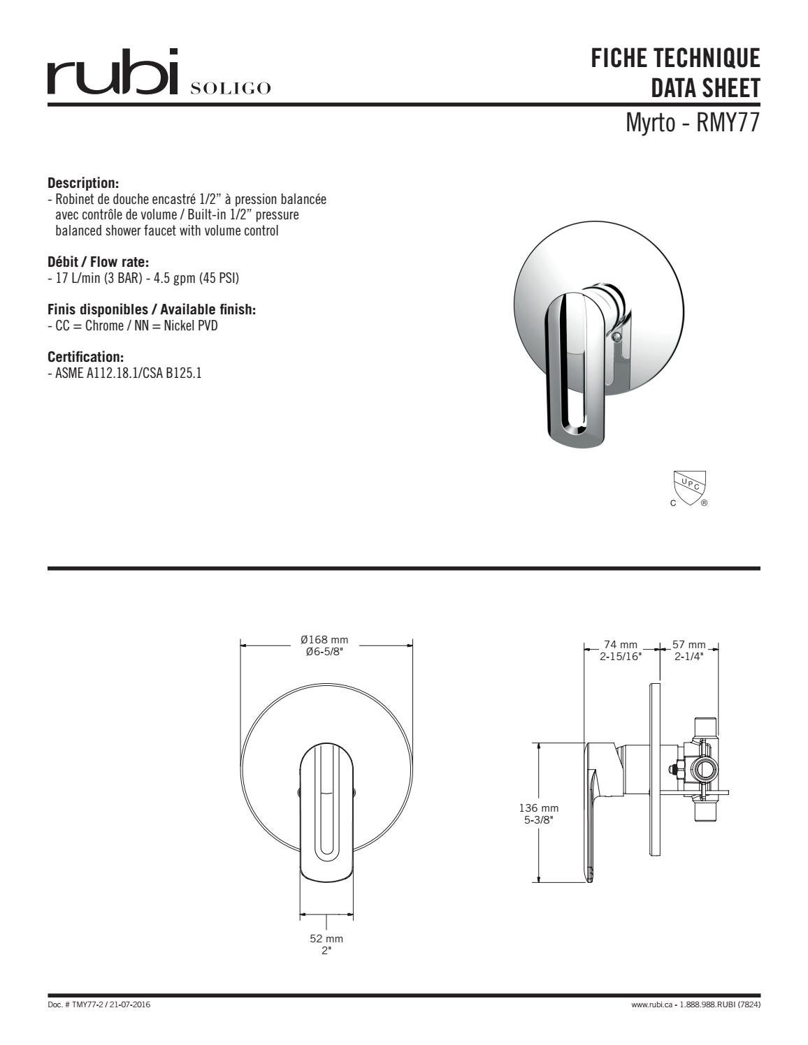 TMY77-0 Fiche technique / Data sheet by Rubi_Soligo_2 - Issuu