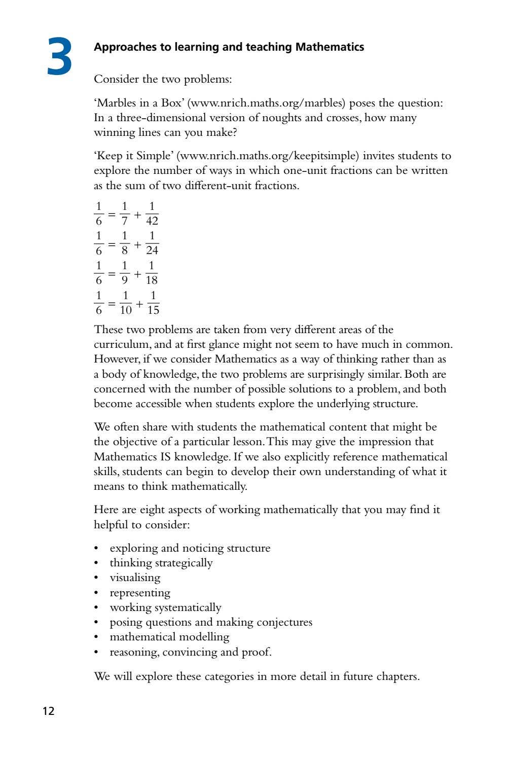 Preview Approaches to Learning and Teaching Mathematics by Cambridge ...
