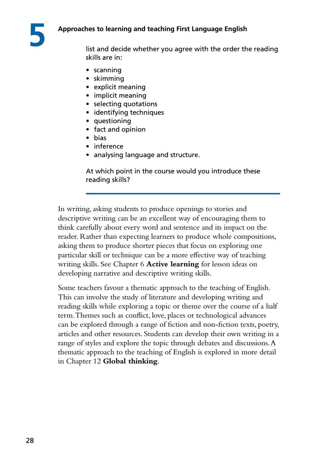 Preview Approaches to Learning and Teaching First Language English by ...