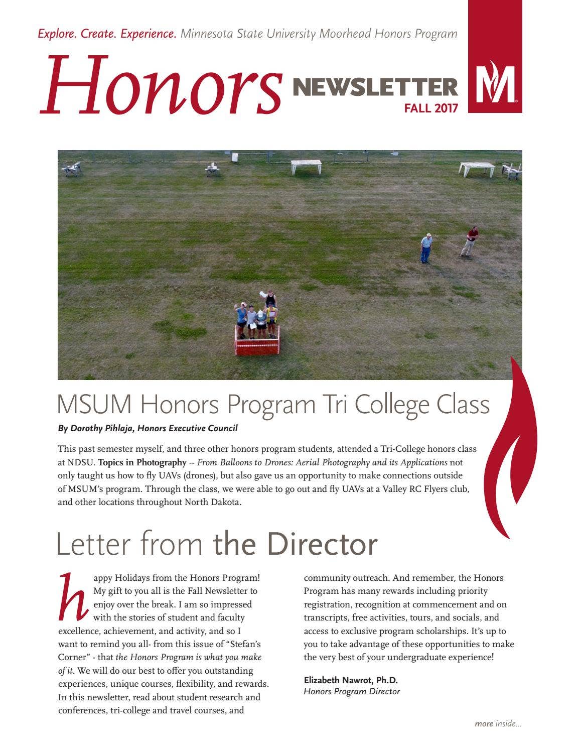 Honors Newsletter Fall 2017 by Minnesota State Moorhead - Issuu