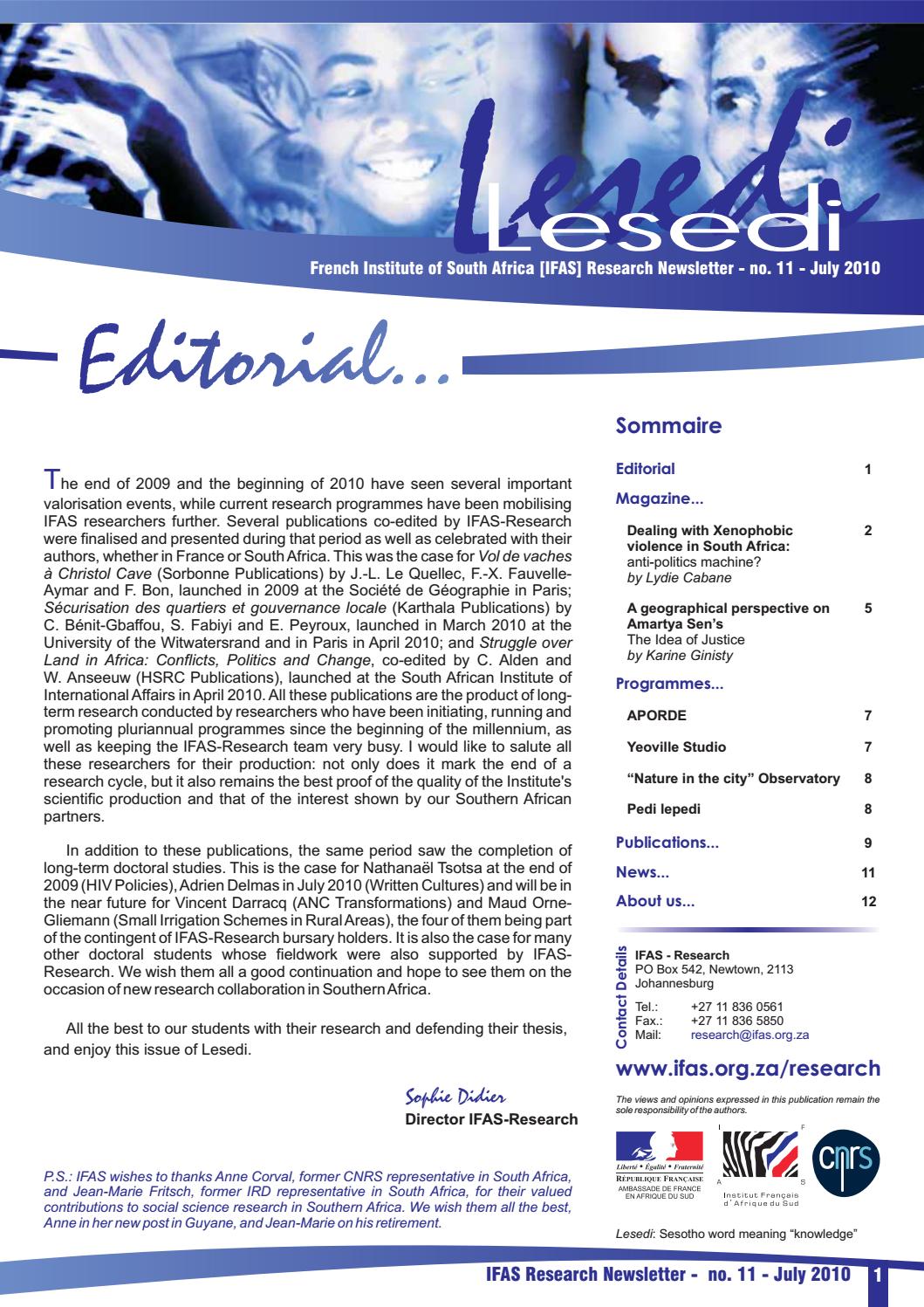 Lesedi #11 (english) by French Institute of South Africa - Issuu