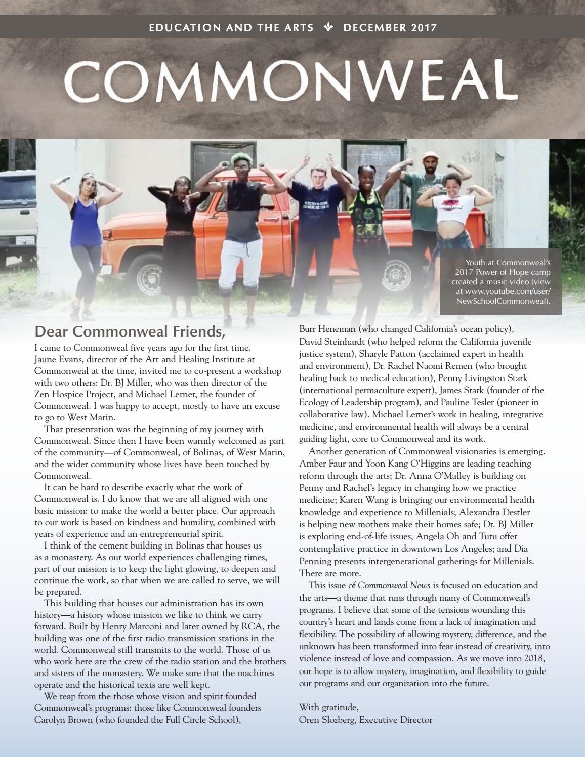 Commonweal News - Winter 2017 by Commonweal - Issuu