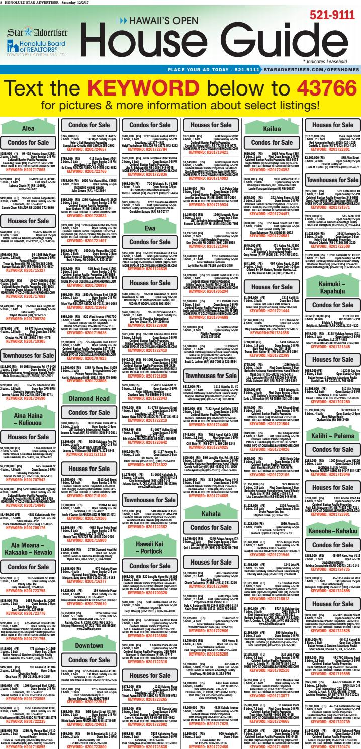 Open house guide 120317 by Oahu Publications, Inc - Issuu