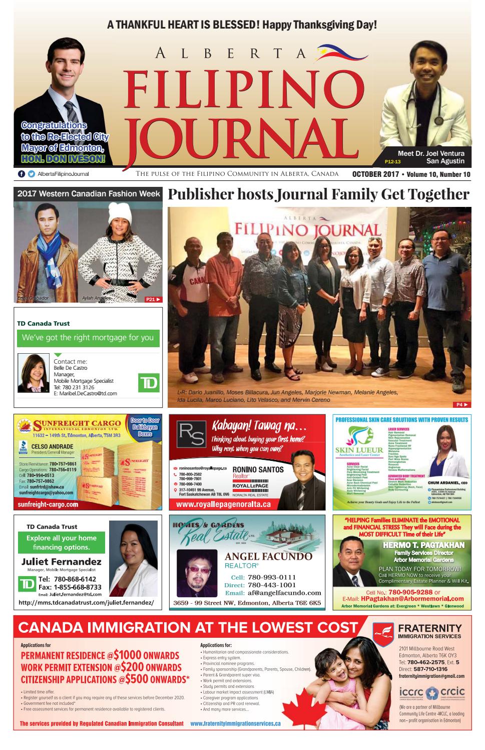 Alberta Filipino Journal - October 2017 issue by Alberta Filipino ...