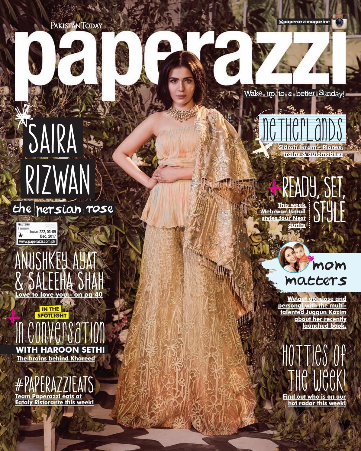 Pakistan today paperazzi issue 222 dec 03rd, 2017 cover saira rizwan by ...