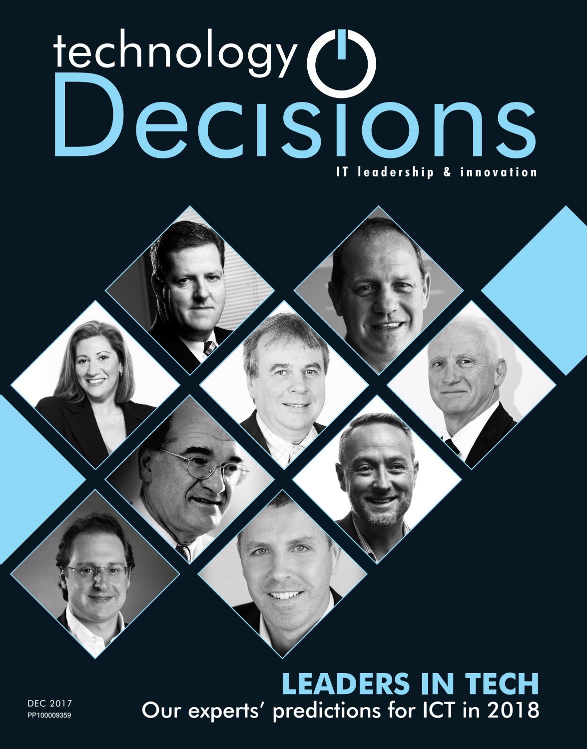 Technology Decisions December 2017 by Westwick-Farrow Media - Issuu