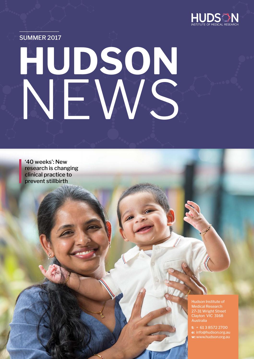Hudson news summer online by Hudson Institute of Medical Research - Issuu