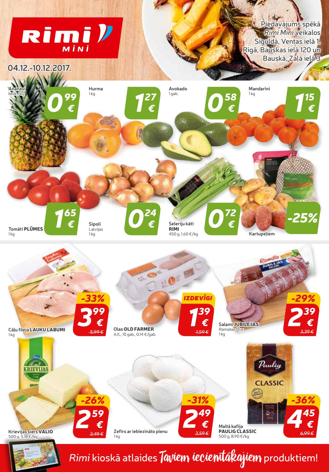 Rimi Mini Sigulda, Bauska, Bauskas 120 piedāvājums no 04.12. līdz 10.12 ...