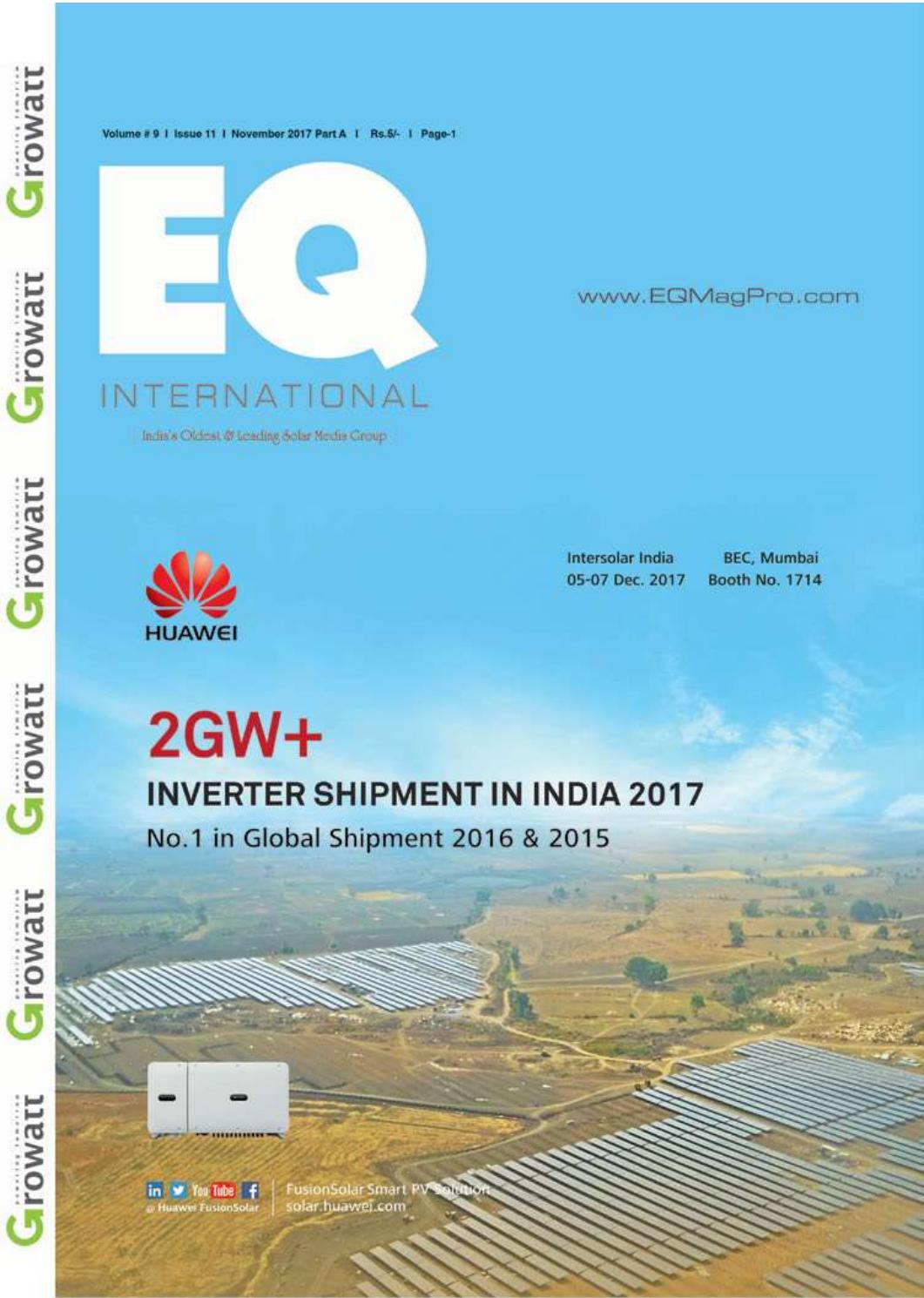 EQ Magazine PART A Nov 2017 InterSolar Special Edition by EQ Int'l ...