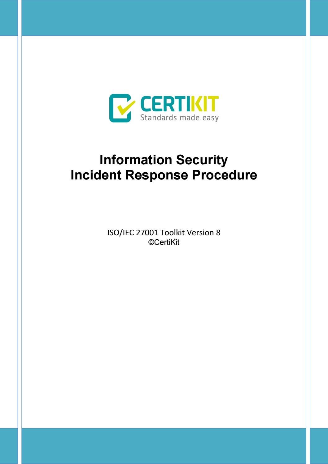 Isms Doc A16 2 Information Security Incident Response Procedure By isms-doc-a16-2-information-security-incident-response-procedure-by