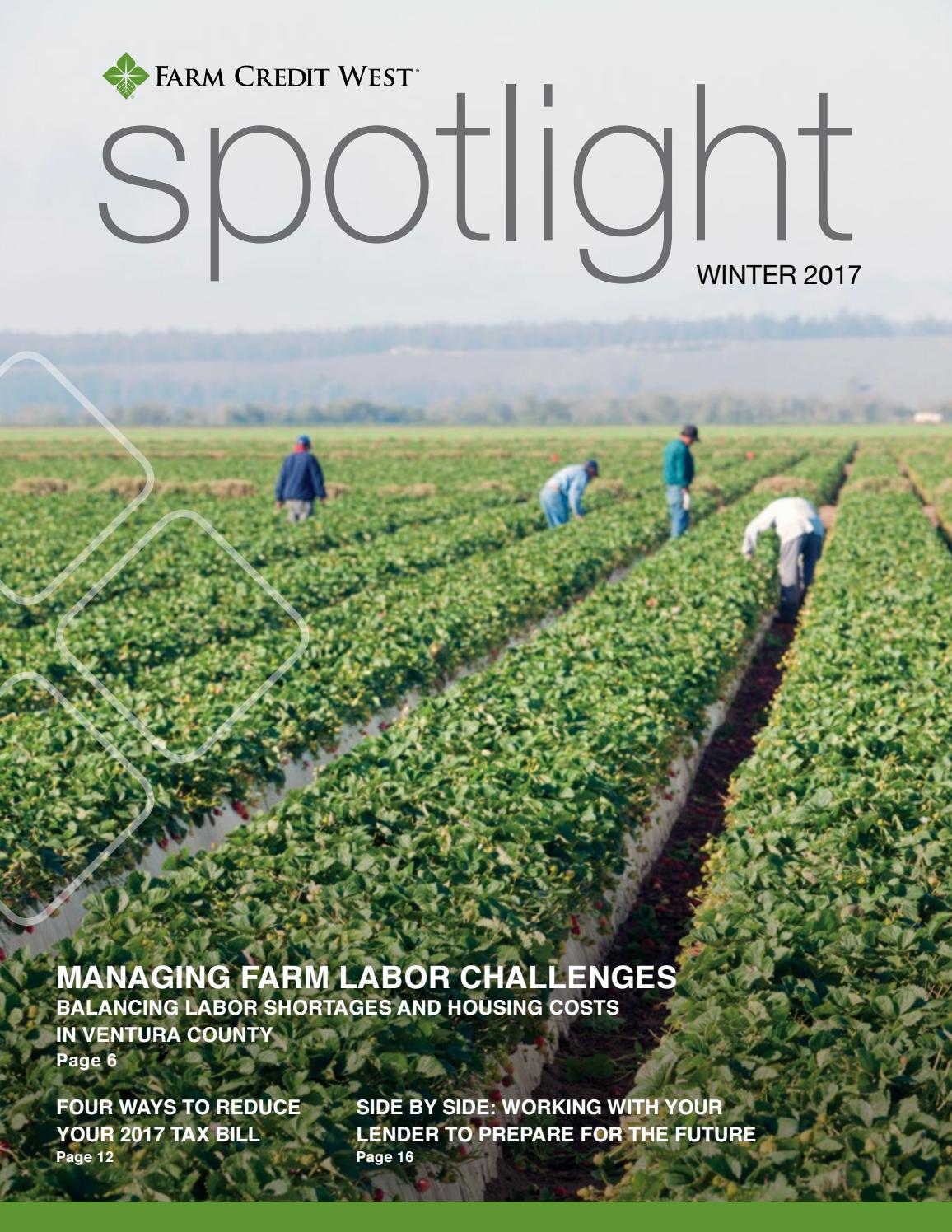 FCW Spotlight Winter 2017 by Farm Credit West - Issuu
