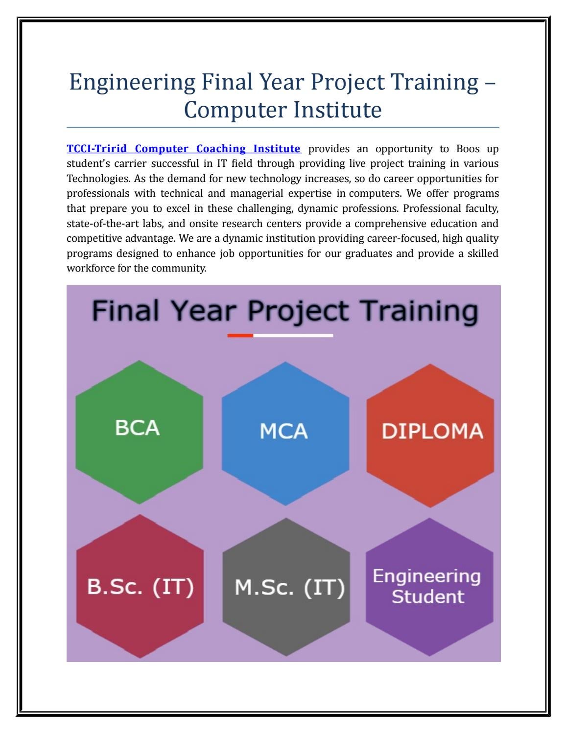 Engineering final year project training – computer institute by Rosario ...