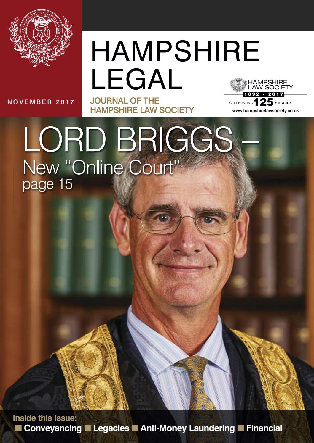 Hampshire Legal November 2017 by Benham Publishing Limited - Issuu