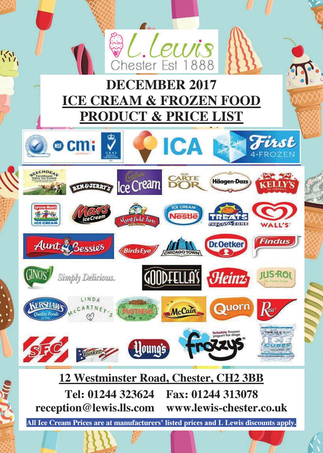 Lewis Chester Frozen Food December 2017 - Brochure by Nettl inc Face ...