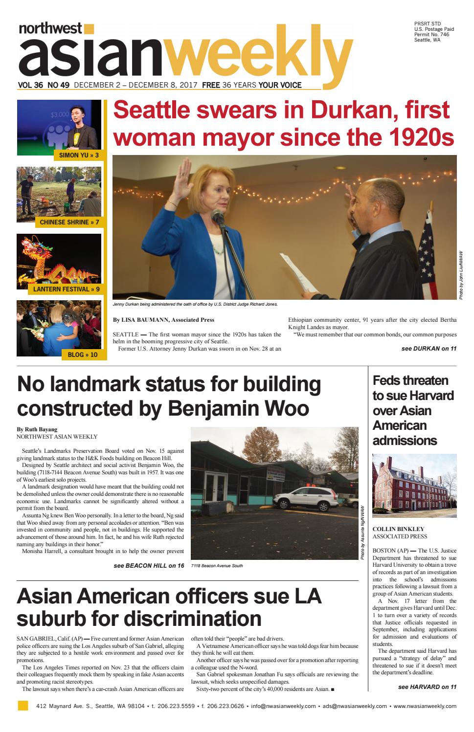 VOL 36 NO 49 | DECEMBER 2 – DECEMBER 8, 2017 by Northwest Asian Weekly ...