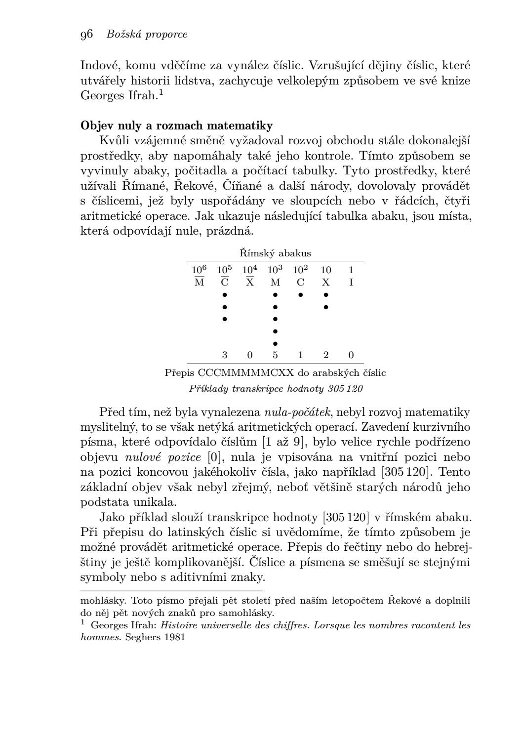 Božská proporce v geometrii a v číslech (Ukázka, strana 99) by Kosmas ...