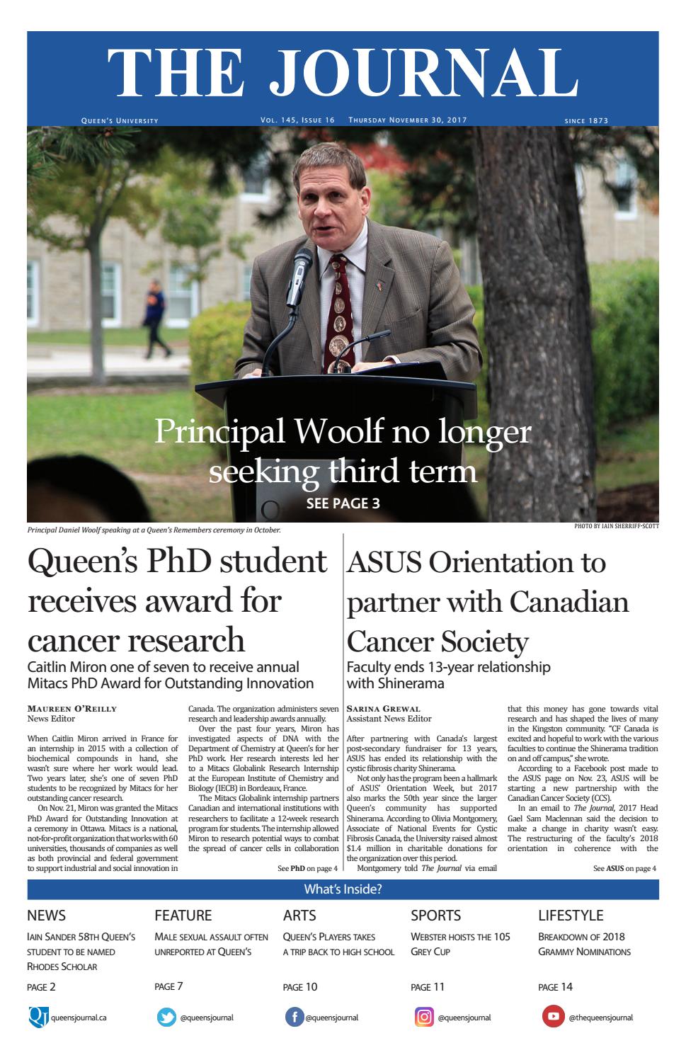 The Queen's Journal, Volume 145, Issue 16 by The Queen's Journal - Issuu