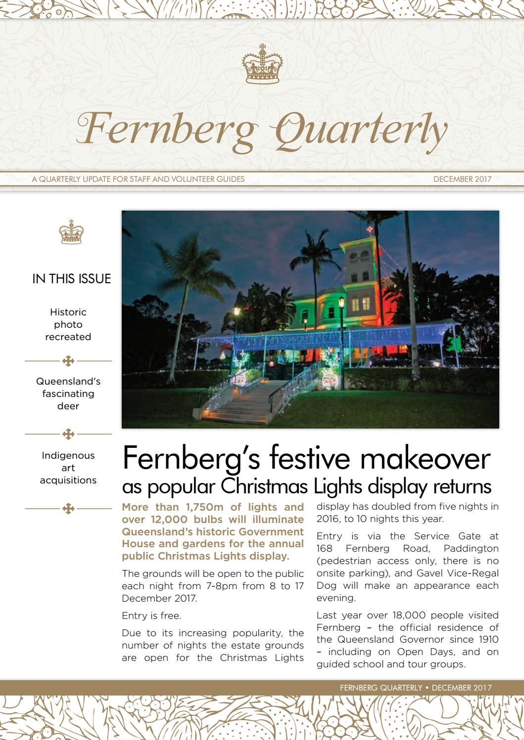 Fernberg Quarterly - December 2017 by Office of the Governor ...