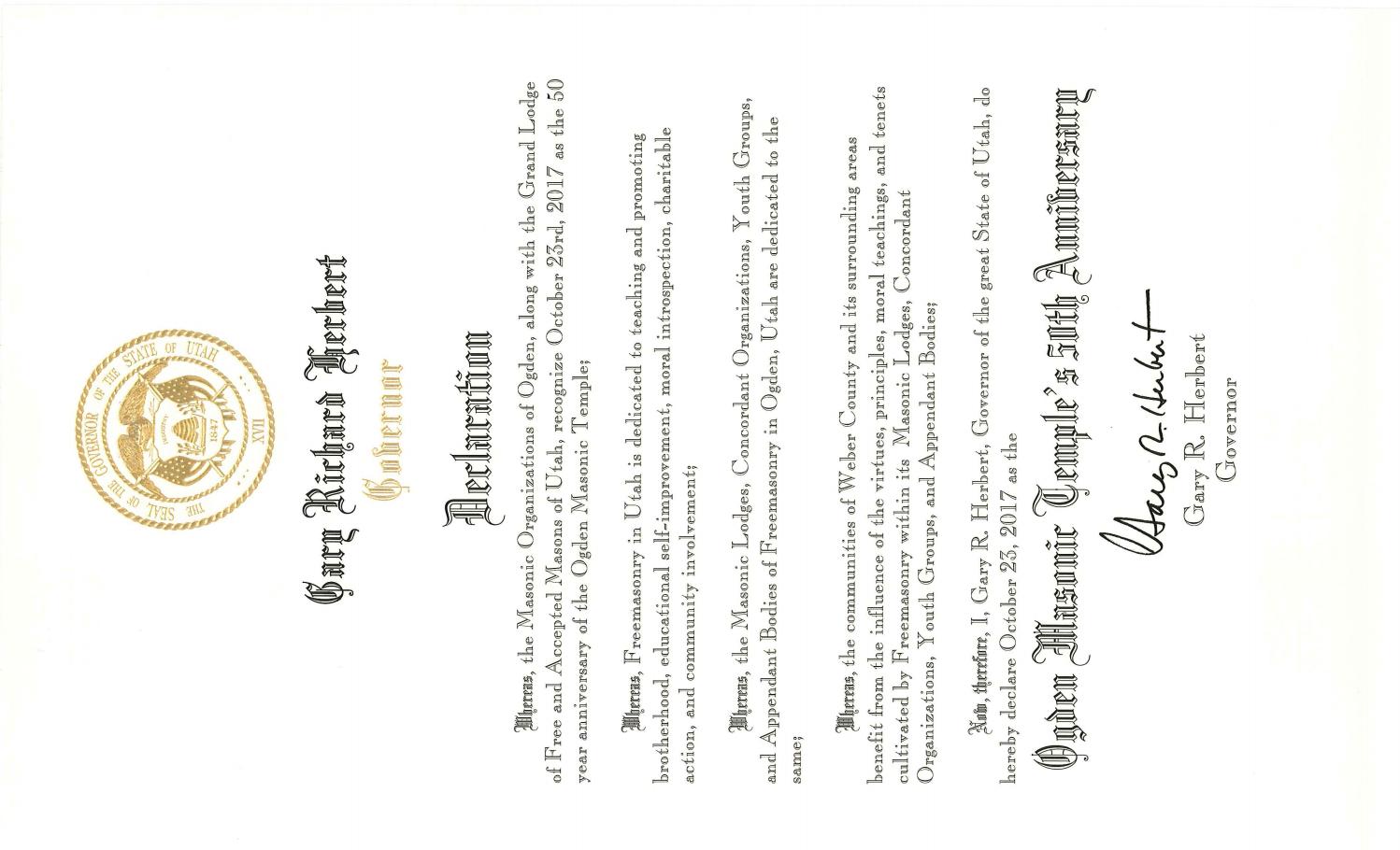 50th anniversary of freemasonry declaration october 23, 2017 by Beehive ...