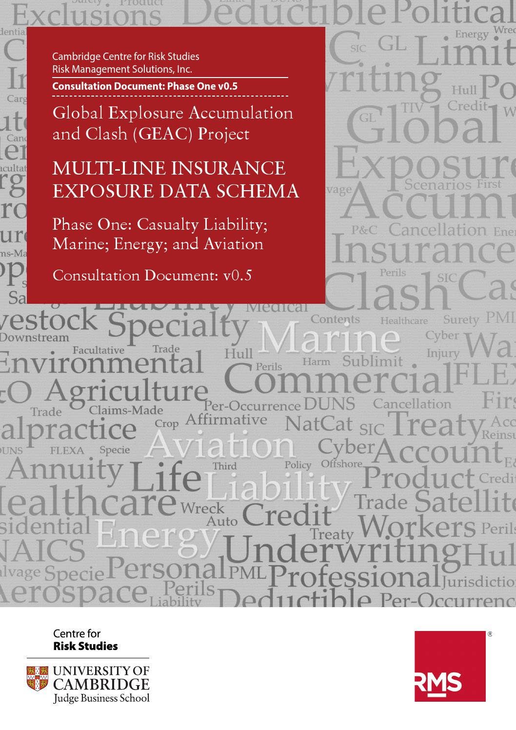 Multi-Line Insurance Exposure Data Schema - Consultation Document v0.5 ...