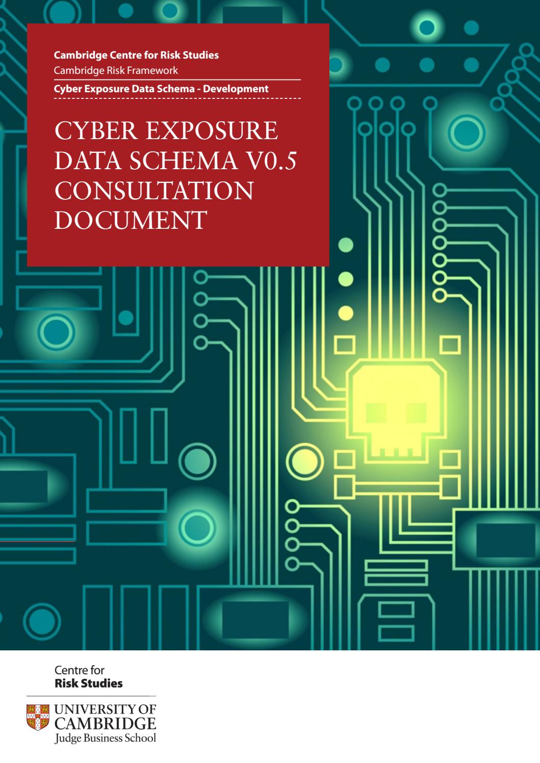 Cyber Exposure Model Schema – Development; Consultation Document on ...