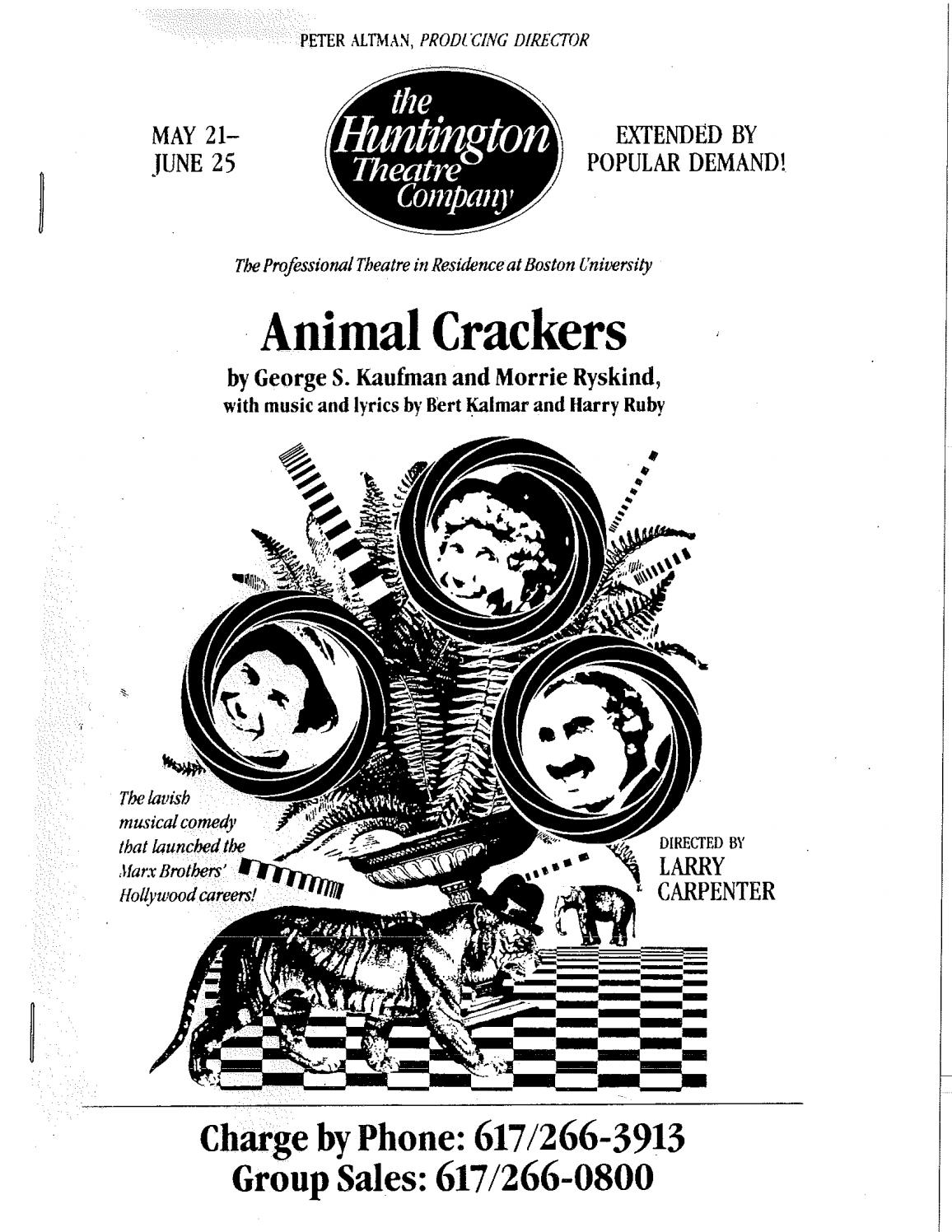 Animal Crackers Curriculum Guide by Huntington Theatre Company - Issuu