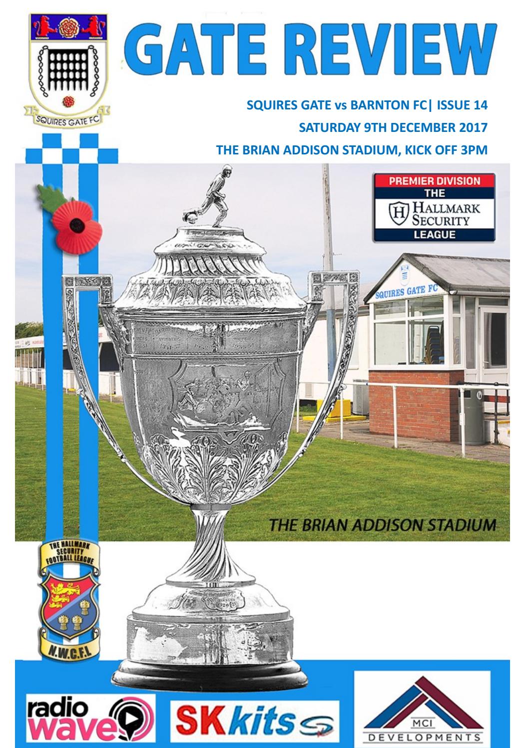 Squires Gate v Barnton FC by SquiresGateFC - Issuu