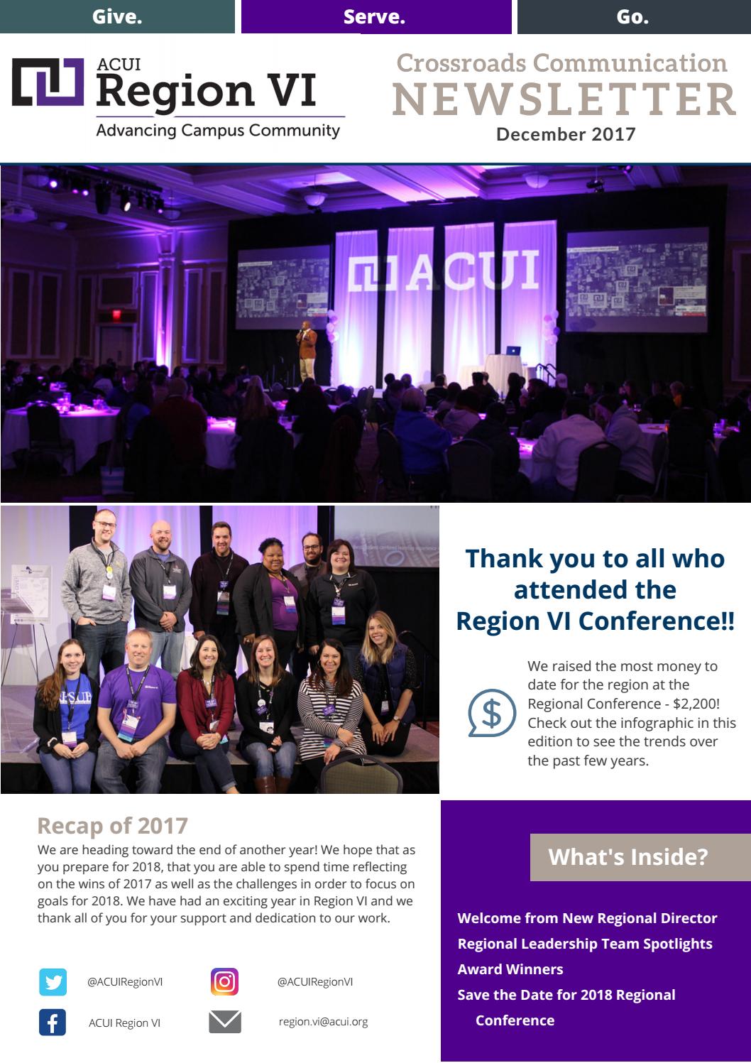 ACUI Region VI December 2017 by ACUI Region VI - Issuu