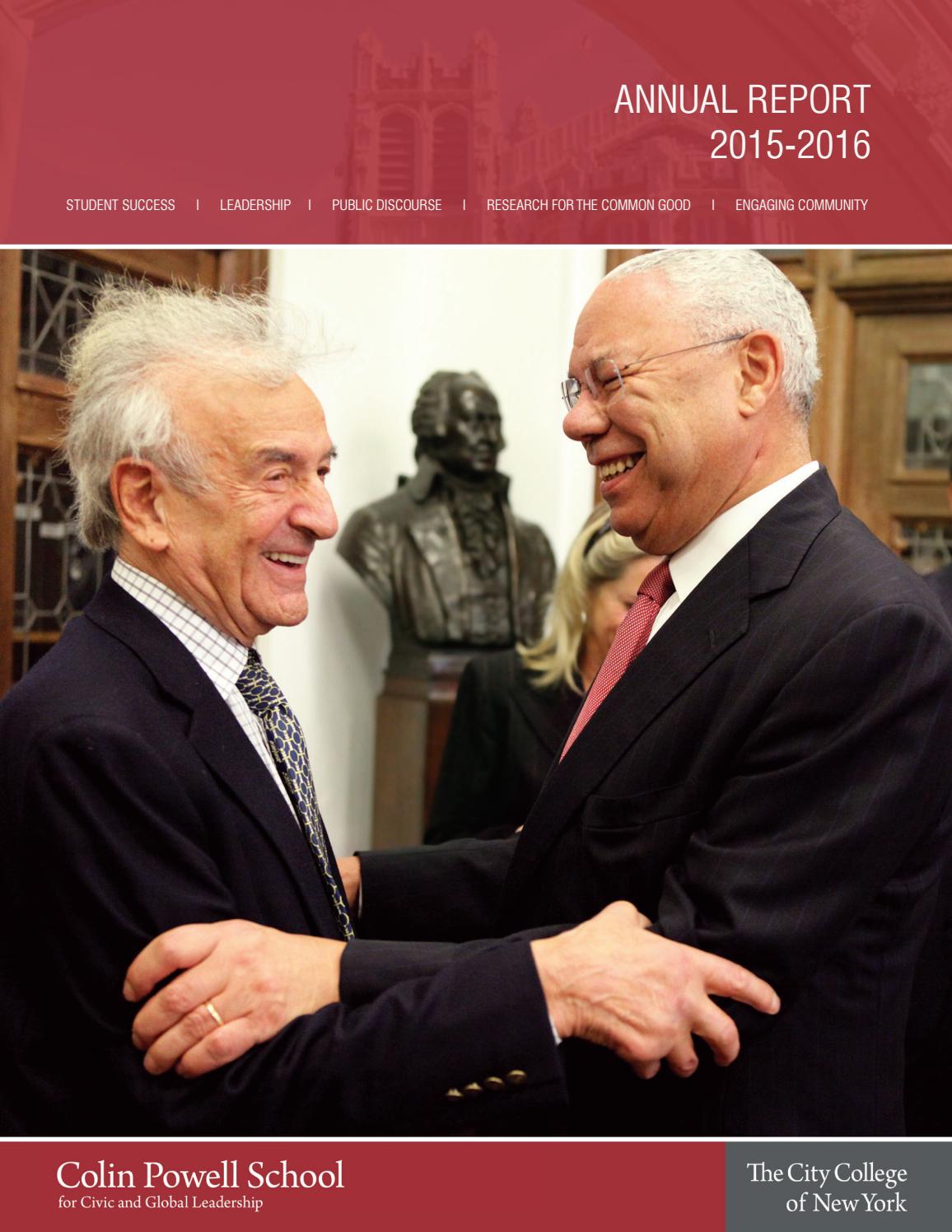 2015 2016 colin powell school annual report by Colin Powell School for ...