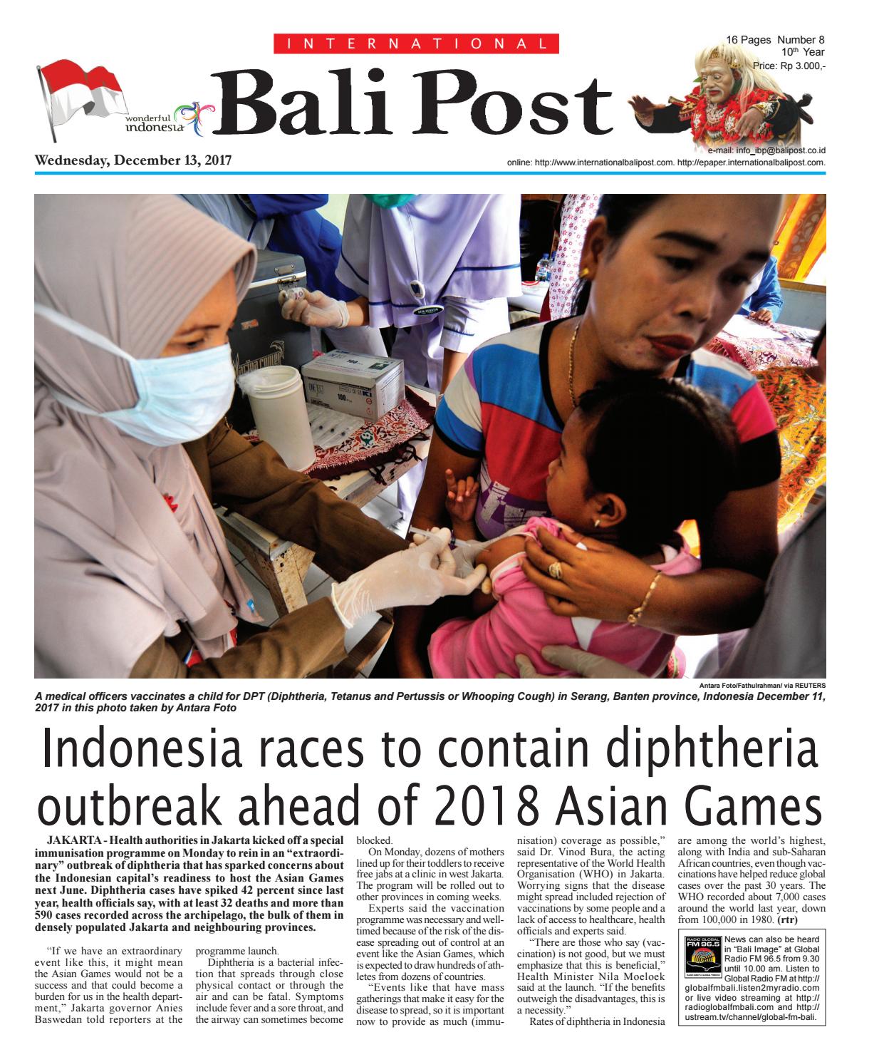 Edition Wednesday, December 13, 2017 | International Bali Post by e ...