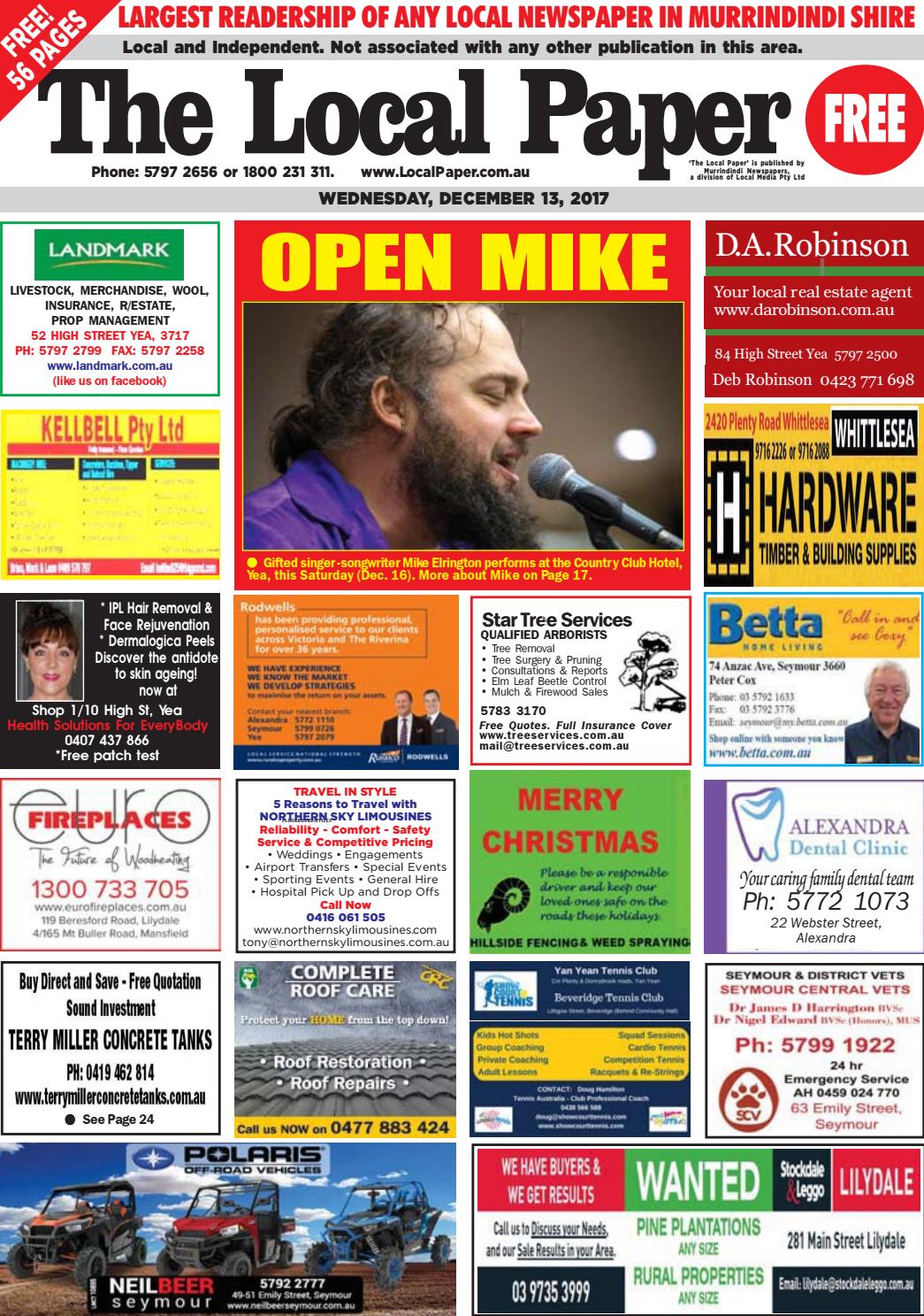 The Local Paper - December 13, 2017 by Ash Long - Issuu